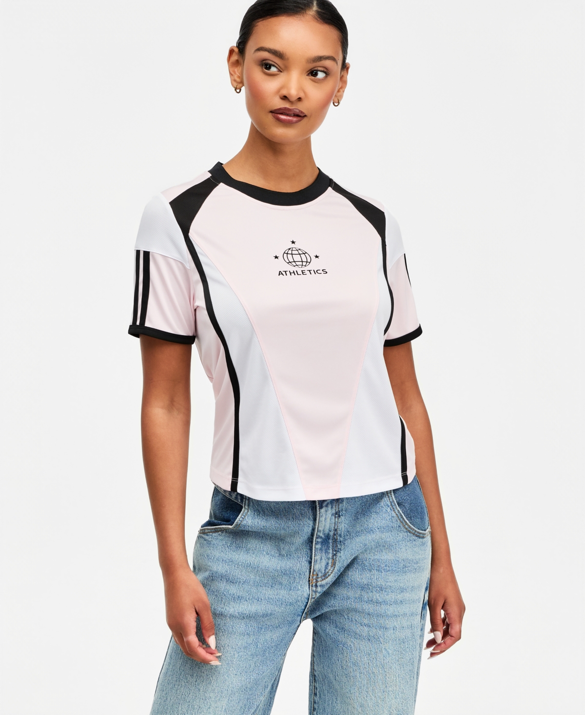 Click here for Bar Iii Womens Sporty Colorblocked T-Shirt  Macys... prices