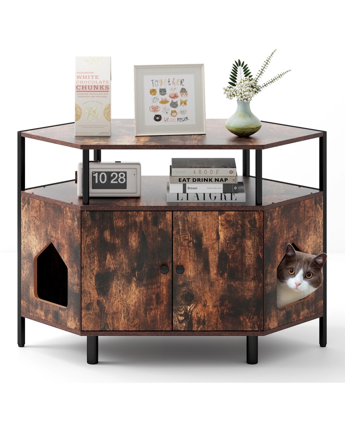 Click here for Cozito Cat Litter Box Enclosure Corner 41.5 in 2 E... prices