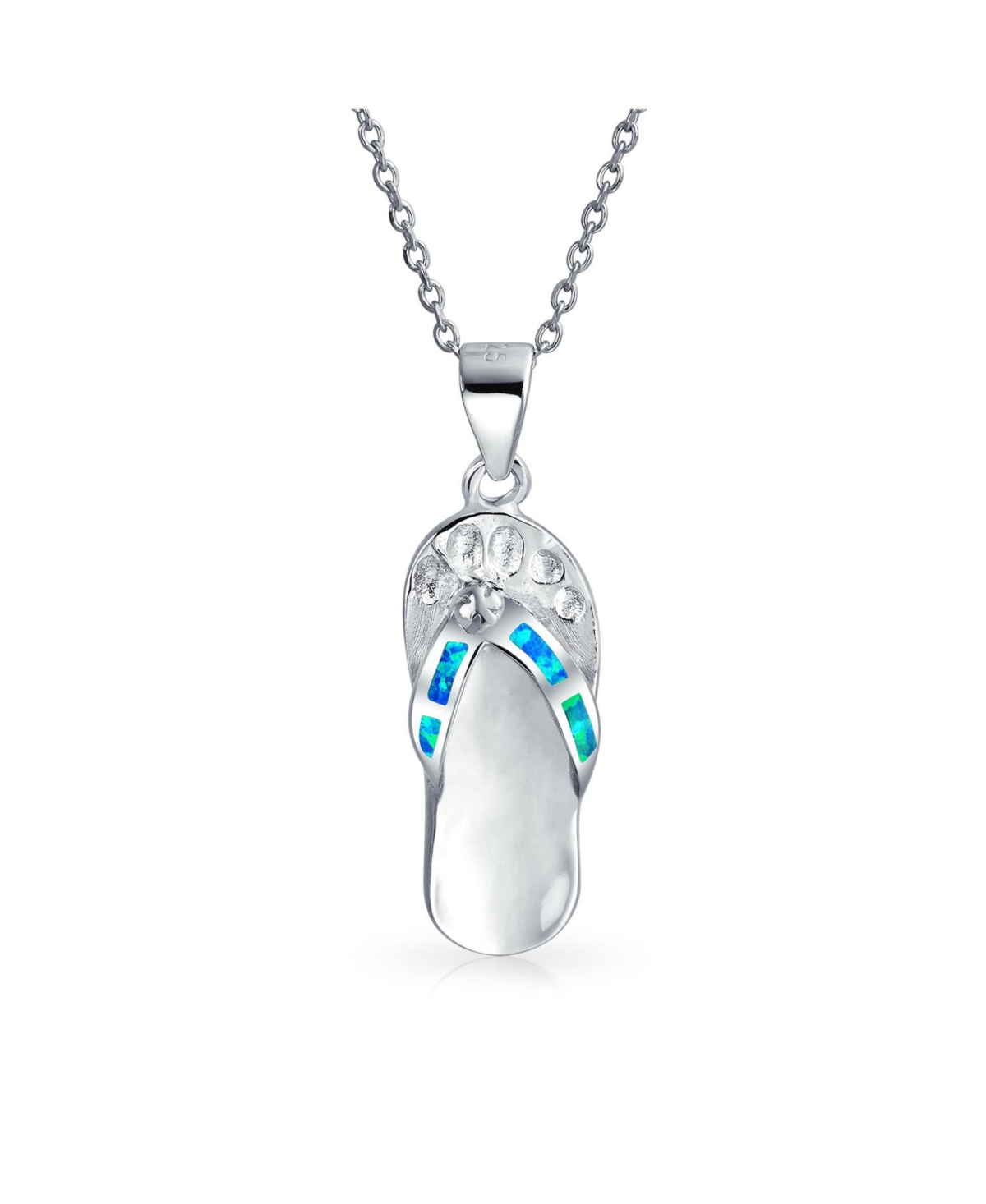 Click here for Bling Jewelry Nautical Created Opal Flip Flop Sand... prices