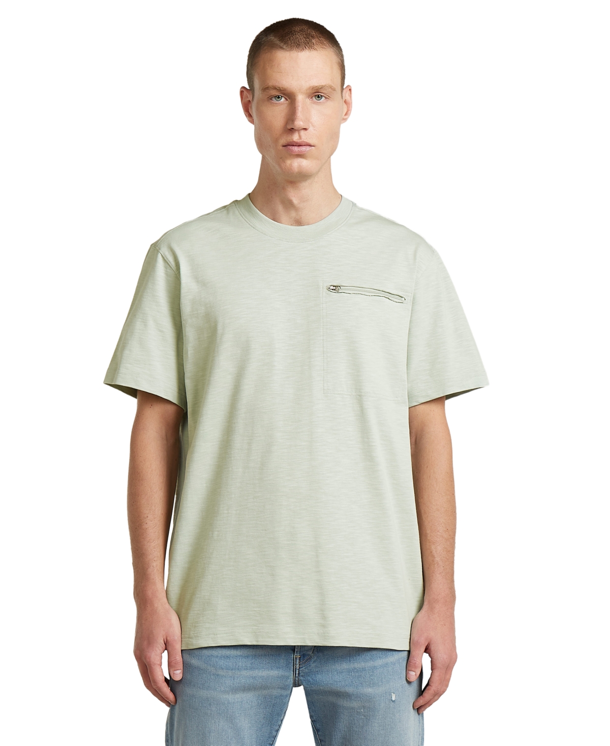 Click here for G-Star Raw Mens Crewneck Zip Pocket T-Shirt - Pale... prices