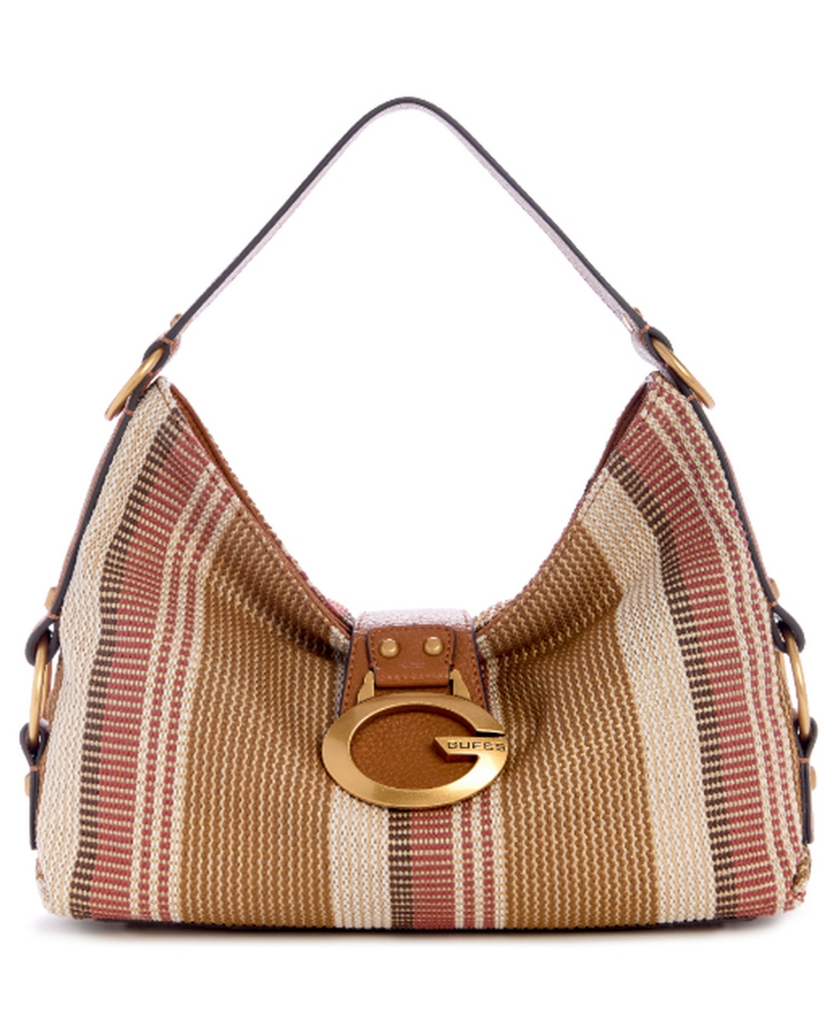 Click here for Guess Camden Large Shoulder Handbag - Brown prices