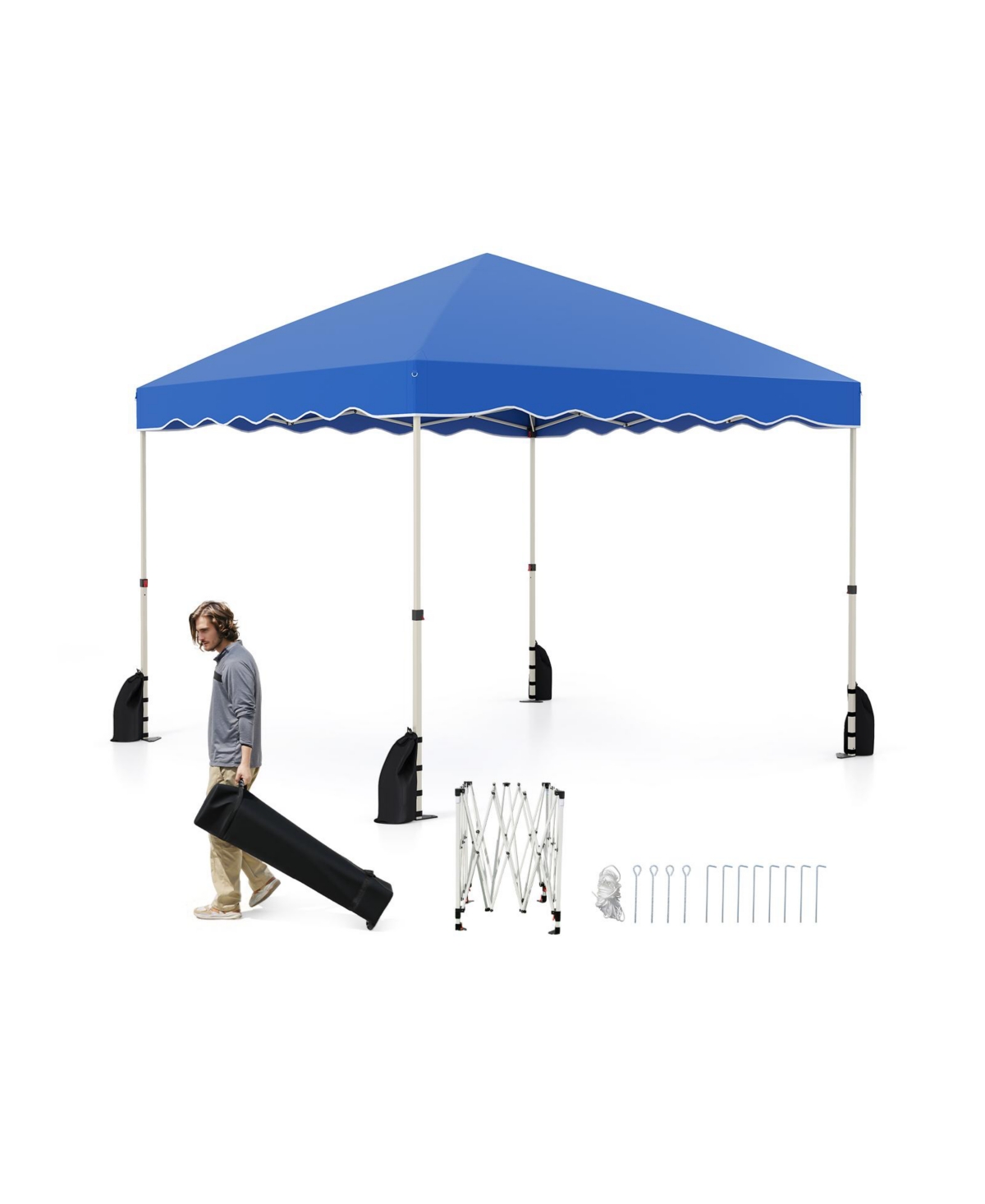 Click here for Sugift Foldable 10 X 10 Feet Pop up Canopy Tent wi... prices