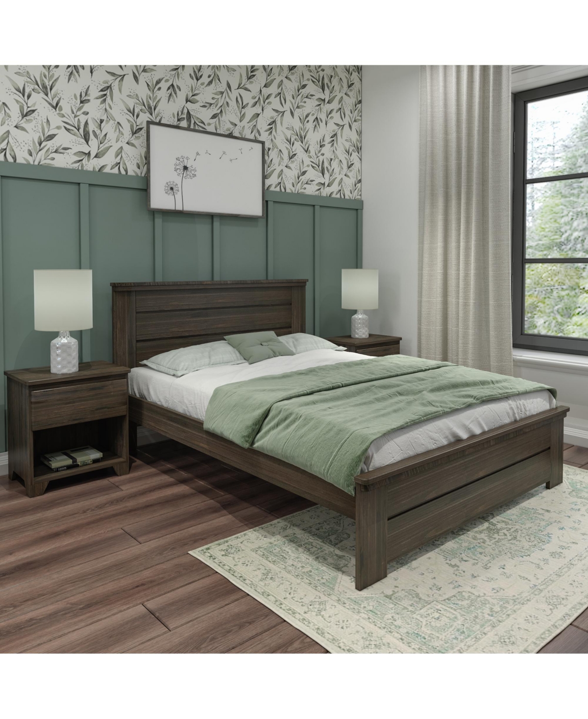 Click here for Max & Lily Farmhouse Queen Panel Bed - Barnwood br... prices