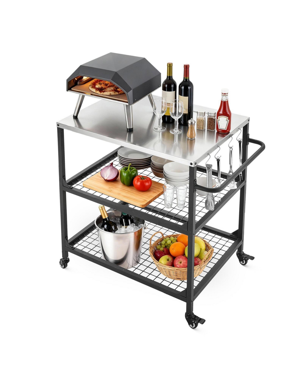 Click here for Ecooso Stainless Steel Outdoor Grill Cart with Mes... prices