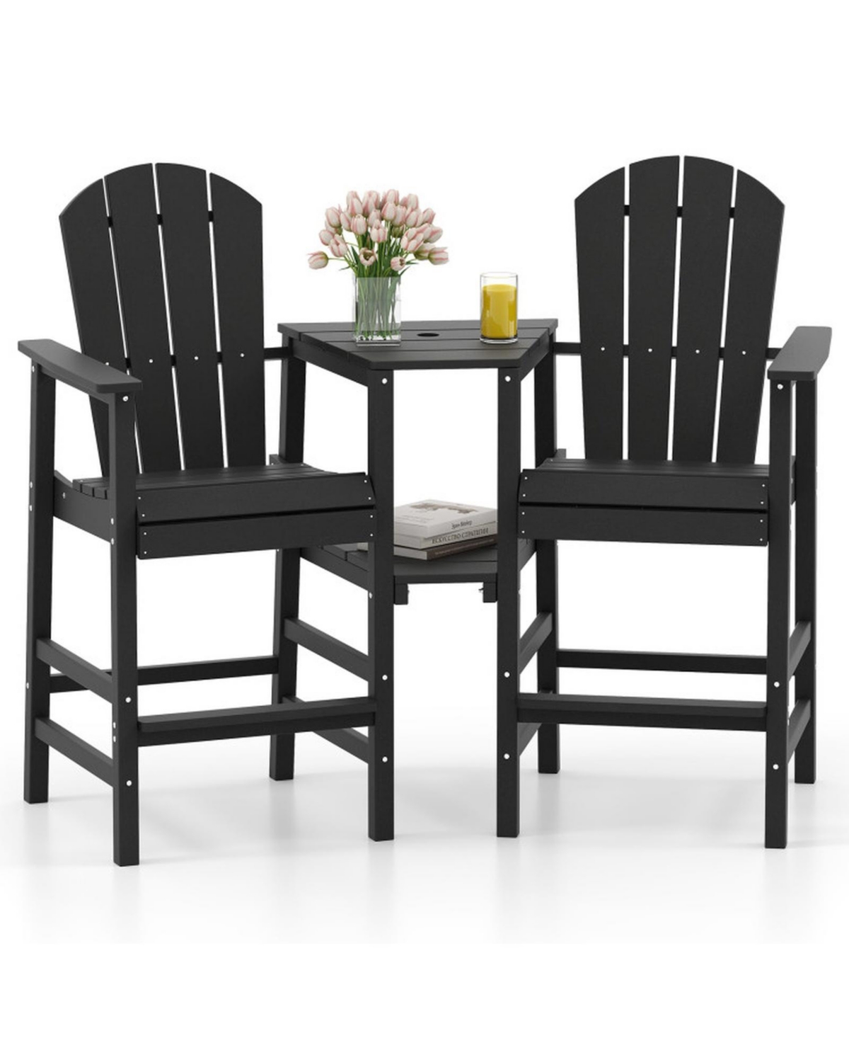 Click here for Sugift 2-Seat All-Weather Adirondack Chair with Do... prices