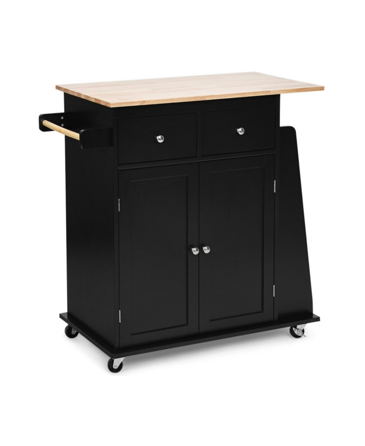 Click here for Gouun Kitchen Island Cart with Rubber Wood Surface... prices