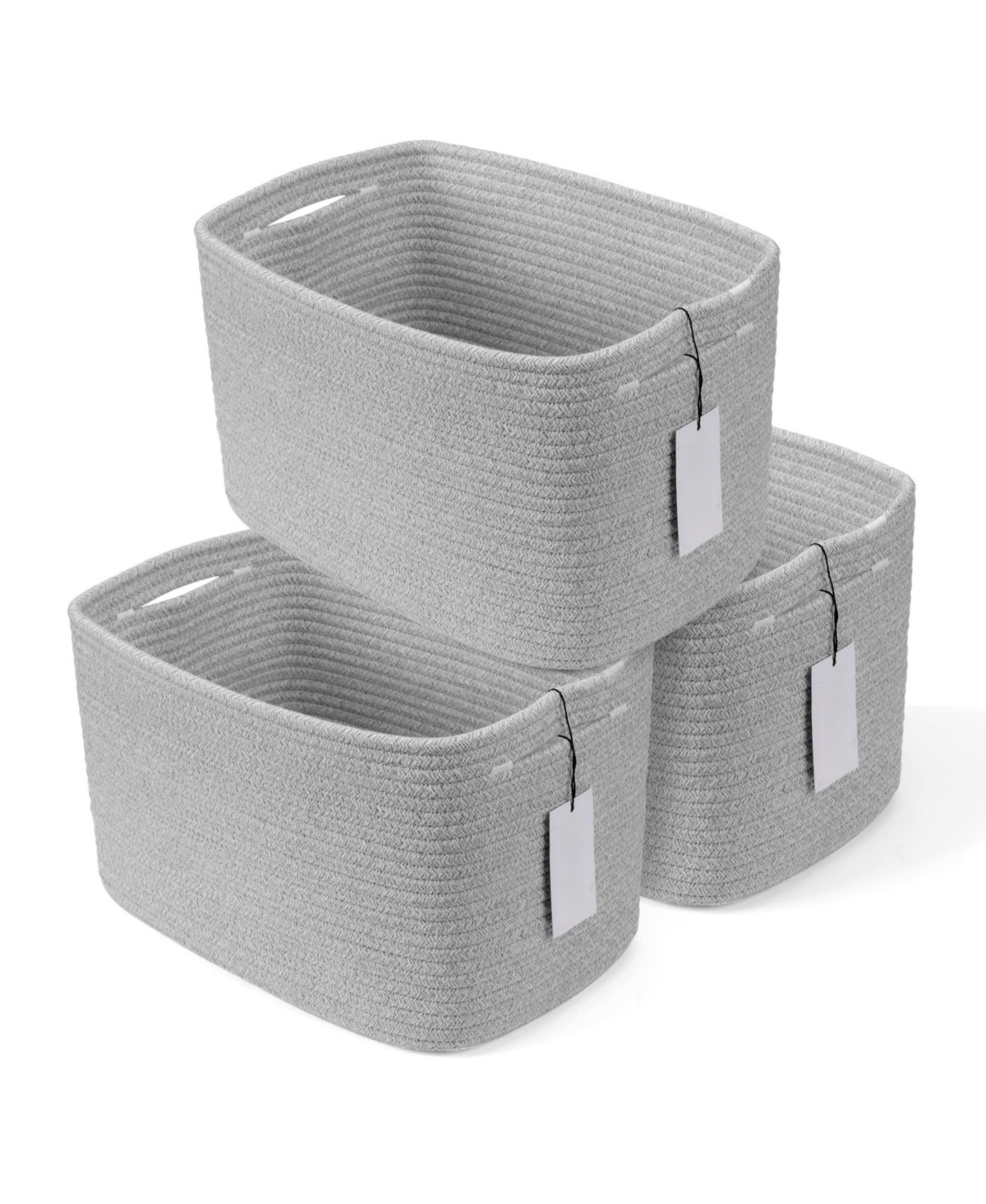 Click here for Gnuadz 3pc Cotton Rope Woven Storage Basket Bins f... prices