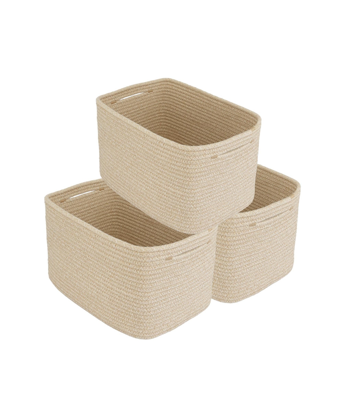 Click here for Gnuadz 3pc Cotton Rope Woven Storage Basket Bins f... prices