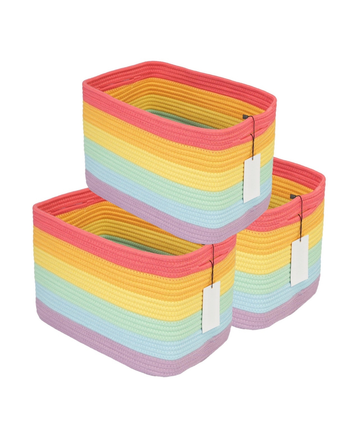 Click here for Gnuadz 3pc Cotton Rope Woven Storage Basket Bins f... prices