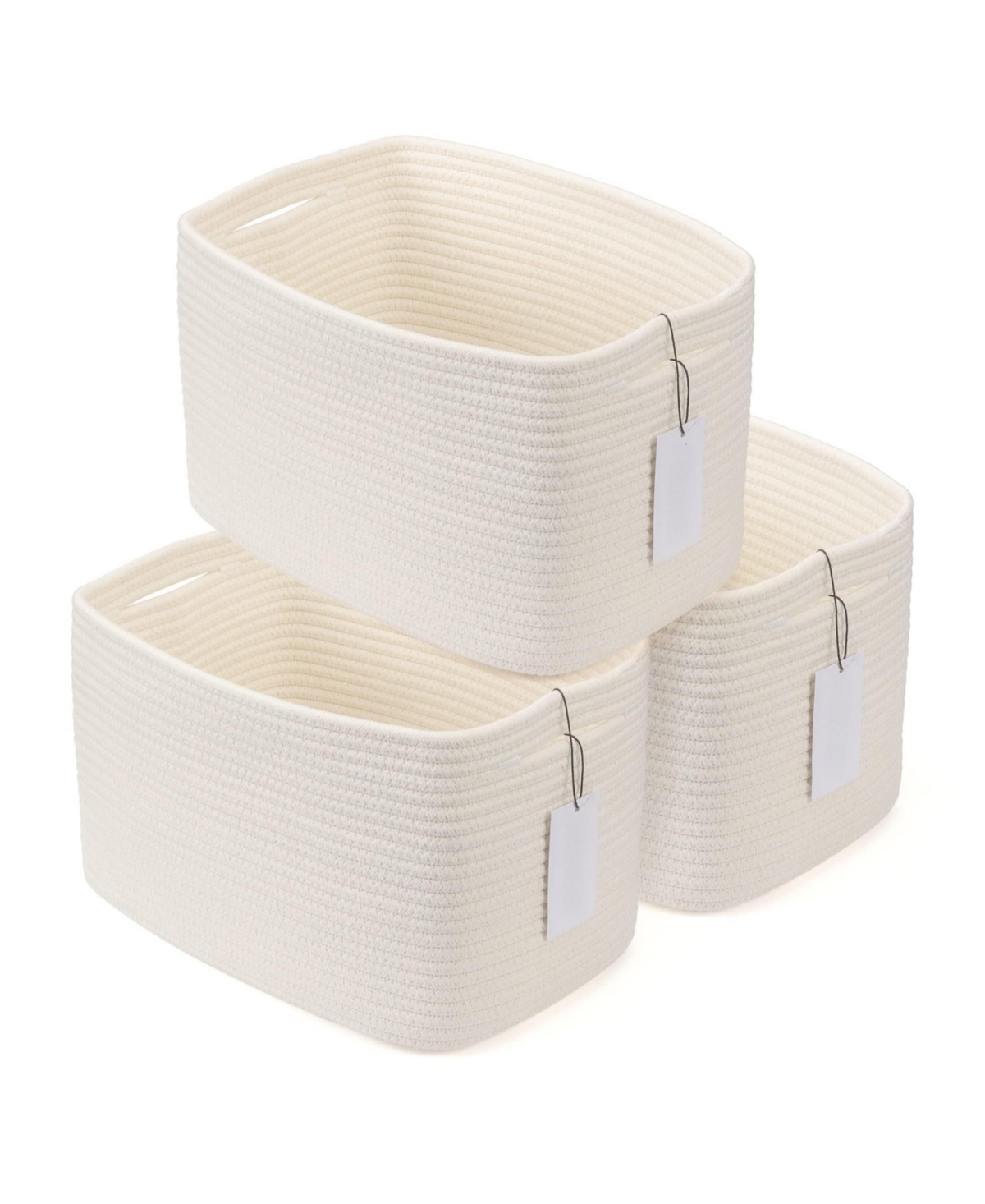 Click here for Gnuadz 3pc Cotton Rope Woven Storage Basket Bins f... prices