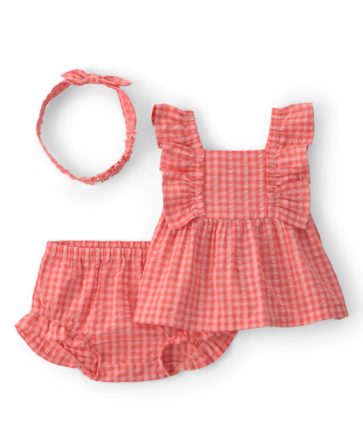 Click here for Carters Baby Girls Gingham Top  Diaper Cover and H... prices