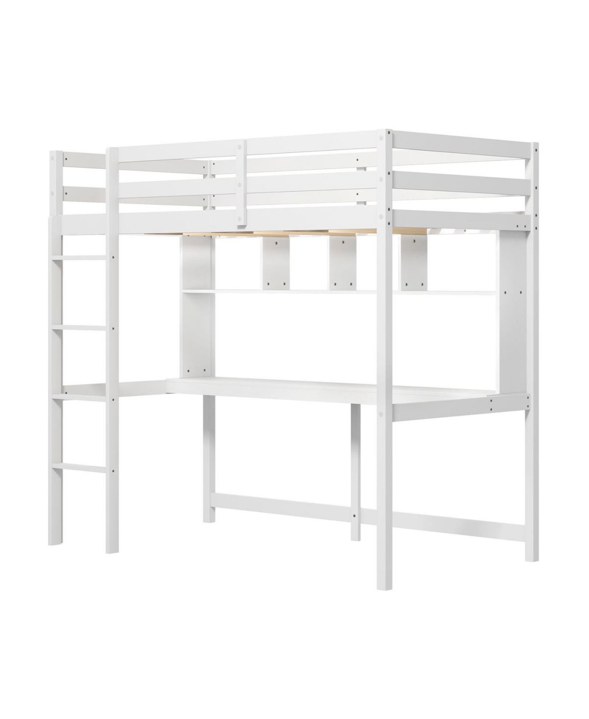 Click here for Gouun Loft Bed with Desk and Shelves for Home Dorm... prices