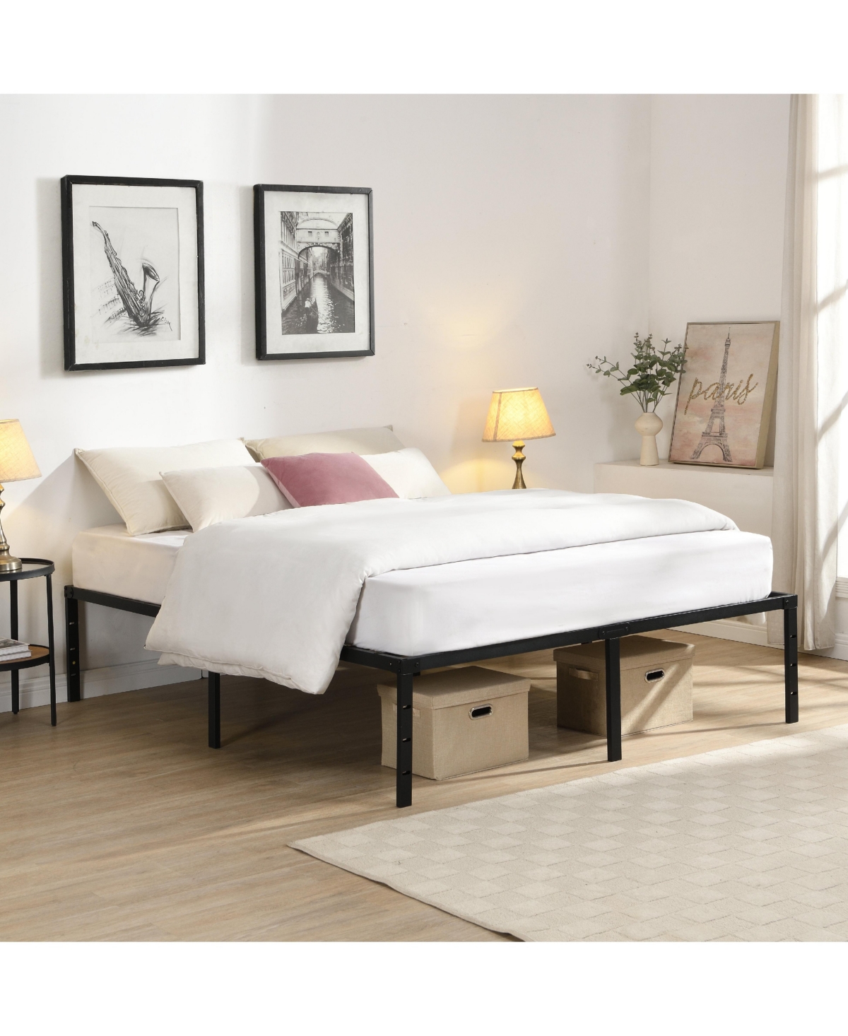 Click here for Lucky One Bed Frame  Heavy Duty Metal Bed Frame  Q... prices