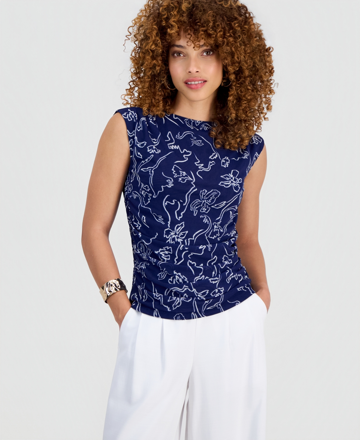 Click here for I.n.c. International Concepts Petite Printed Sleev... prices