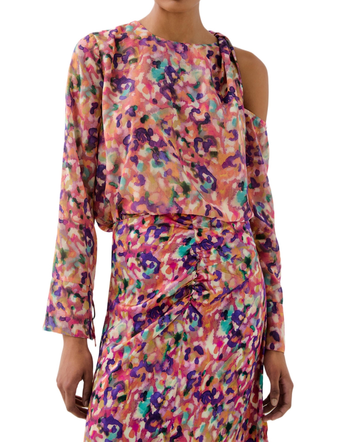 Click here for Scalpers Womens Raimb Print Top - Multi-purple prices