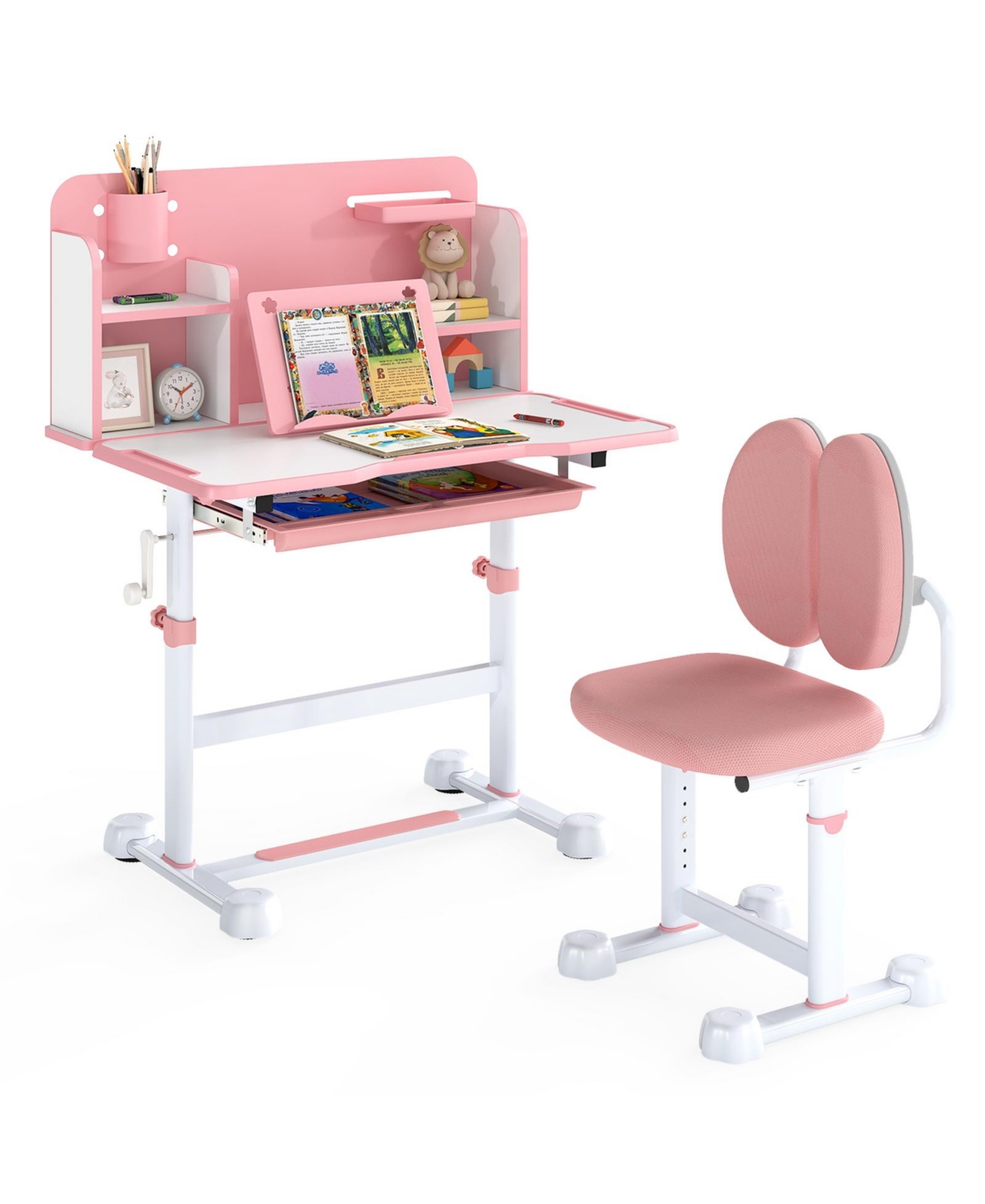 Click here for Gouun Kids Height-Adjustable Study Desk and Chair... prices