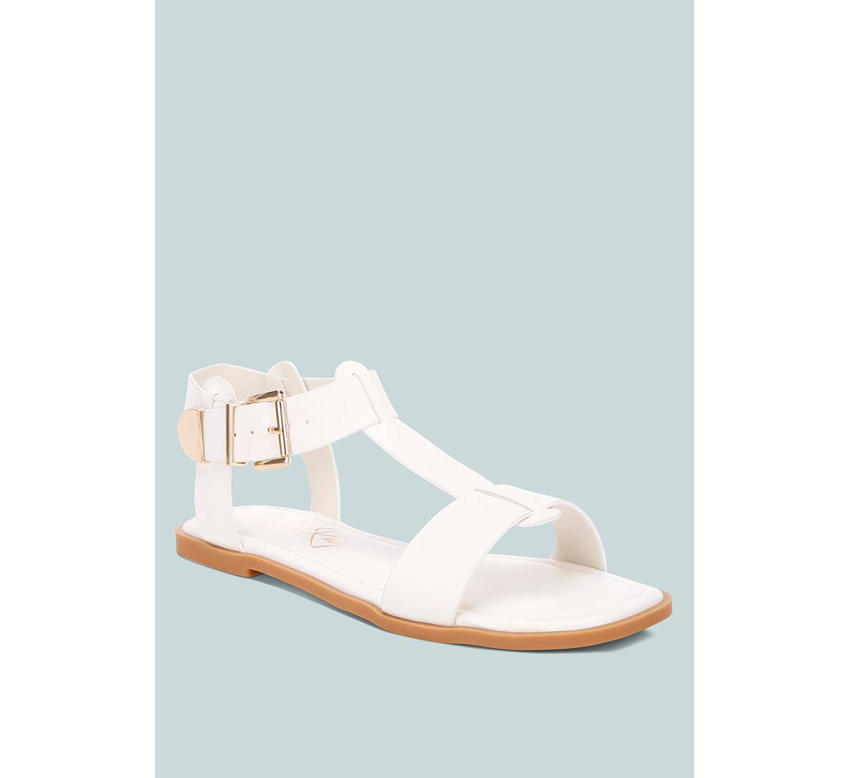 Click here for London Rag Womens Yumal Buckled Square Toe Flat Sa... prices