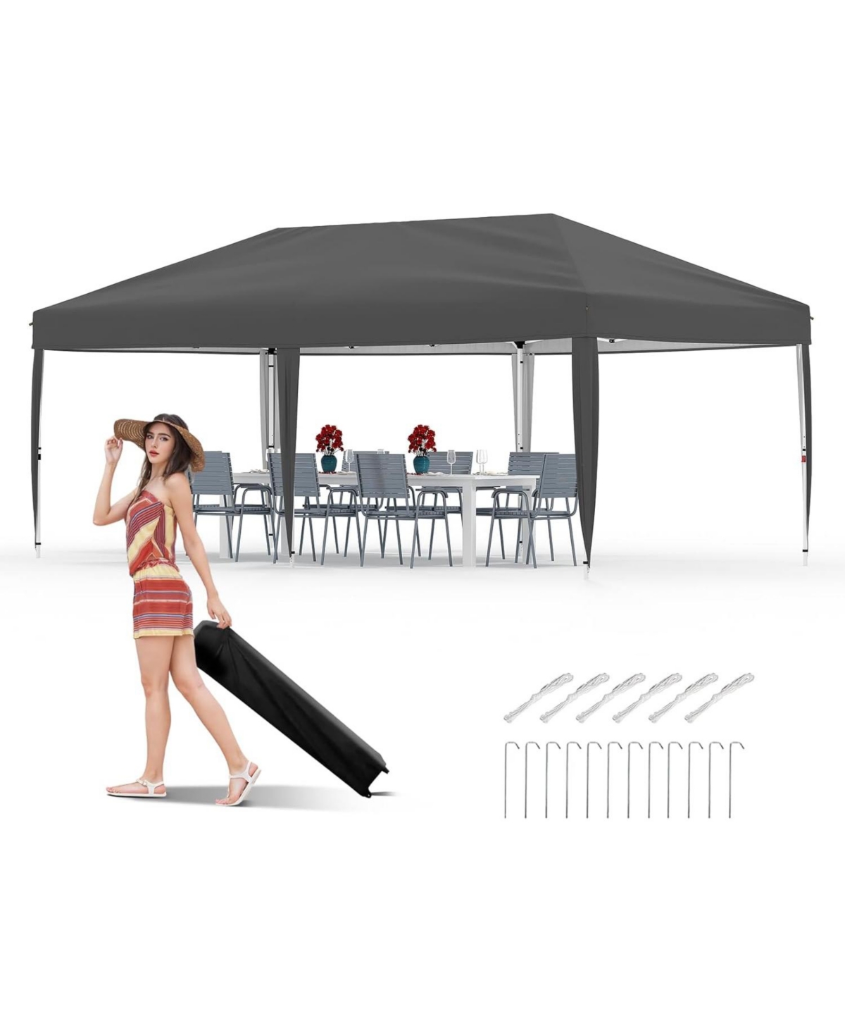 Click here for gaomon Pop Up Canopy Tent  Grey One-Button Instant... prices