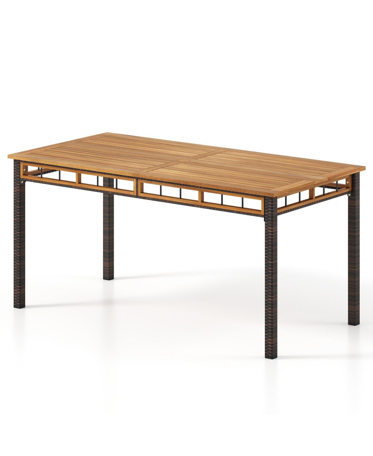 Click here for Sugift 63 in Outdoor Dining Table with Acacia Wood... prices