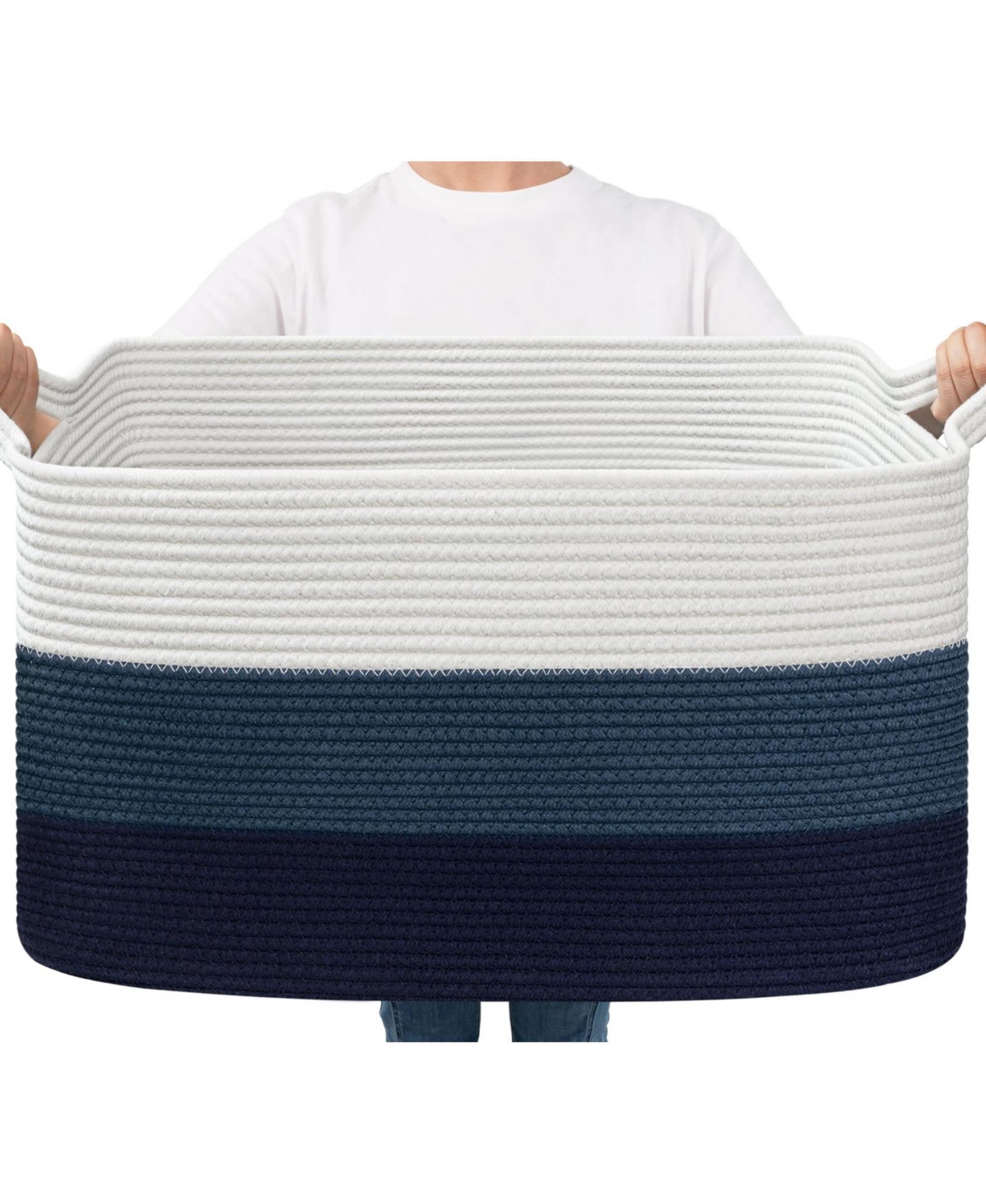 Click here for Gnuadz Woven Rope Storage Basket Rectangle - Light... prices