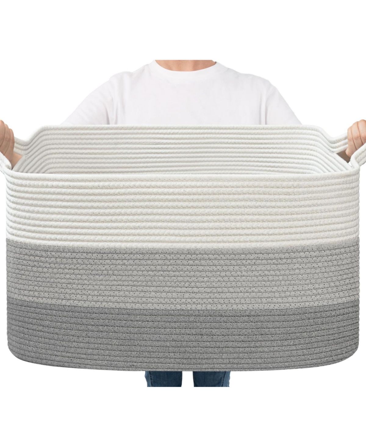 Click here for Gnuadz Woven Rope Storage Basket Rectangle - Light... prices