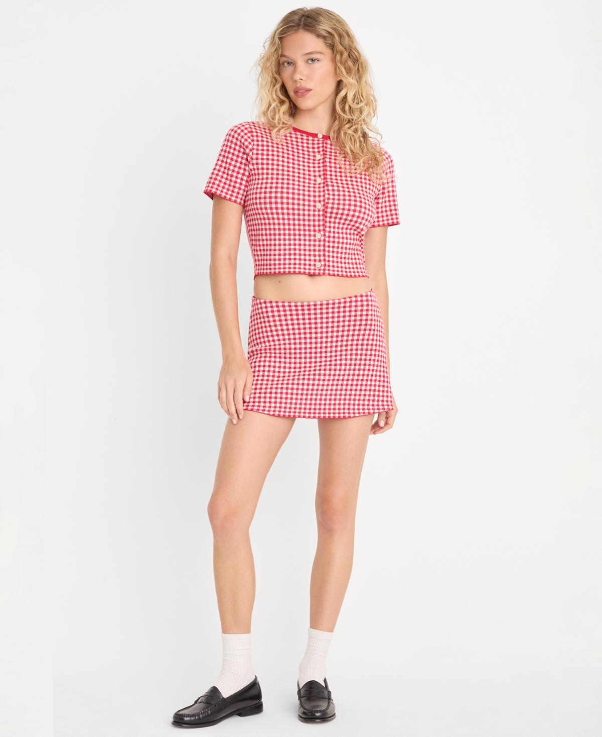 Click here for Good American Womens Viscose-Blend Sweater Mini Sk... prices