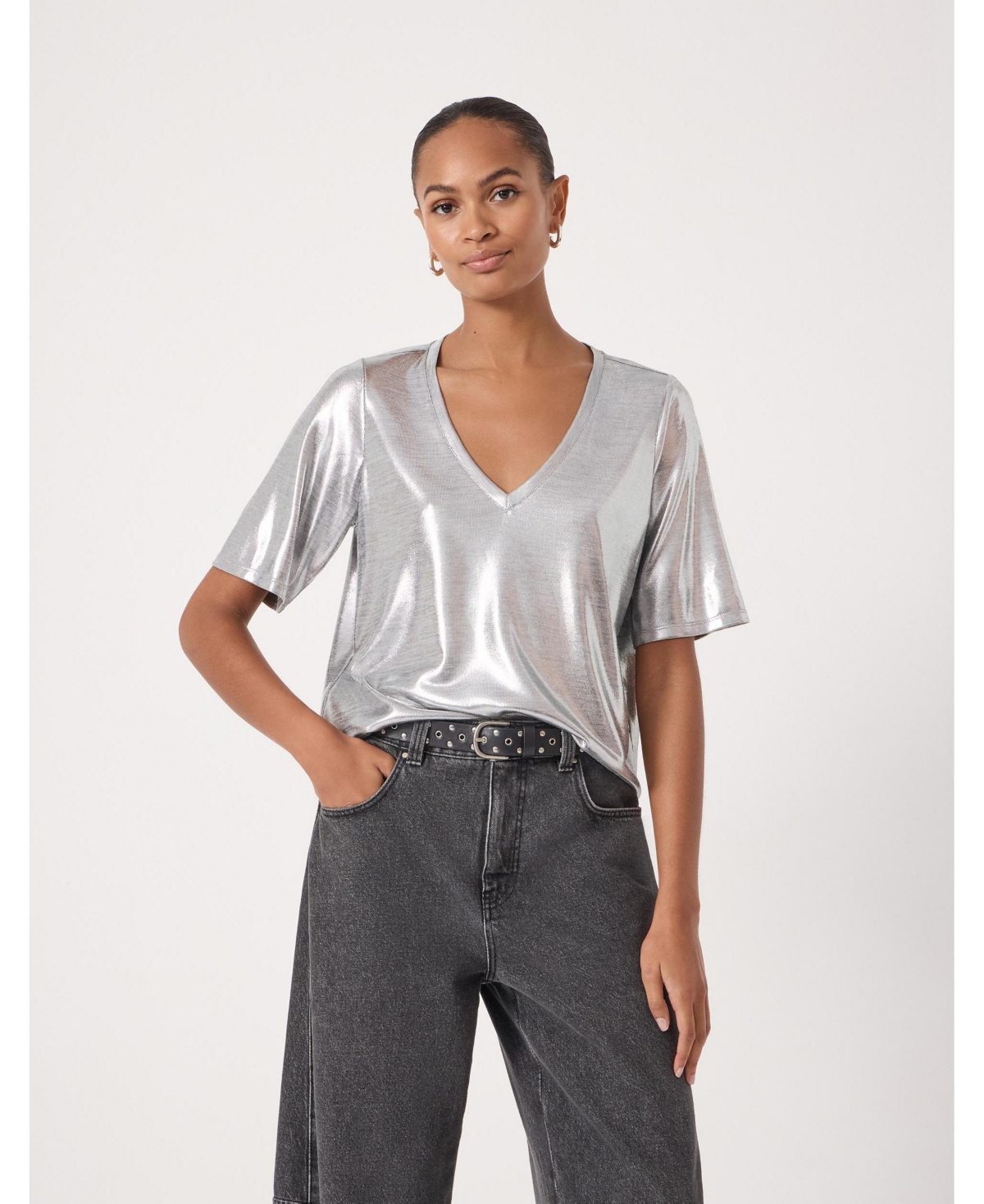 Click here for Hush Womens Reece Sub T-Shirt - Silver prices