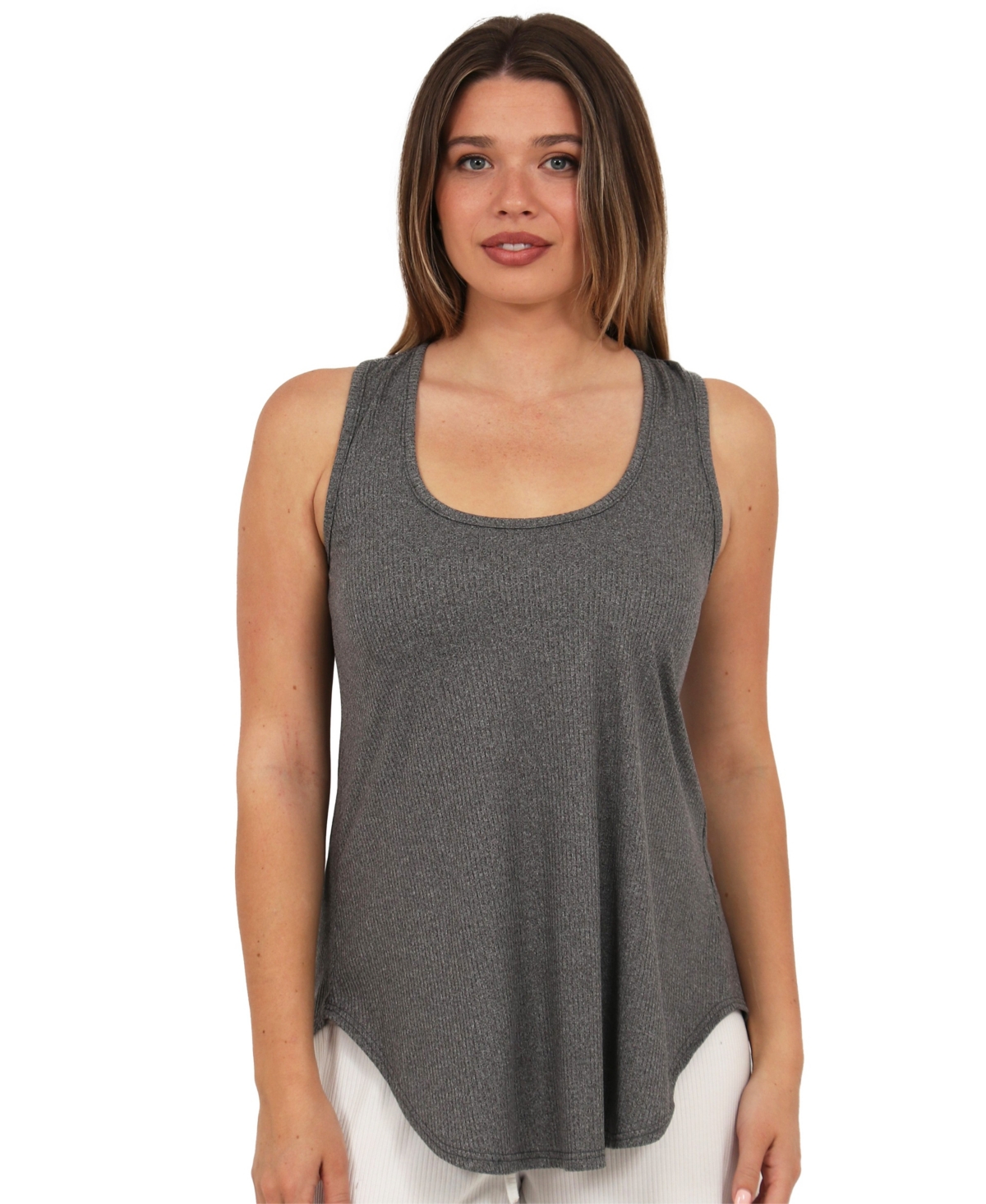 Click here for 24seven Comfort Apparel Womens Ribbed Scoop Neck T... prices