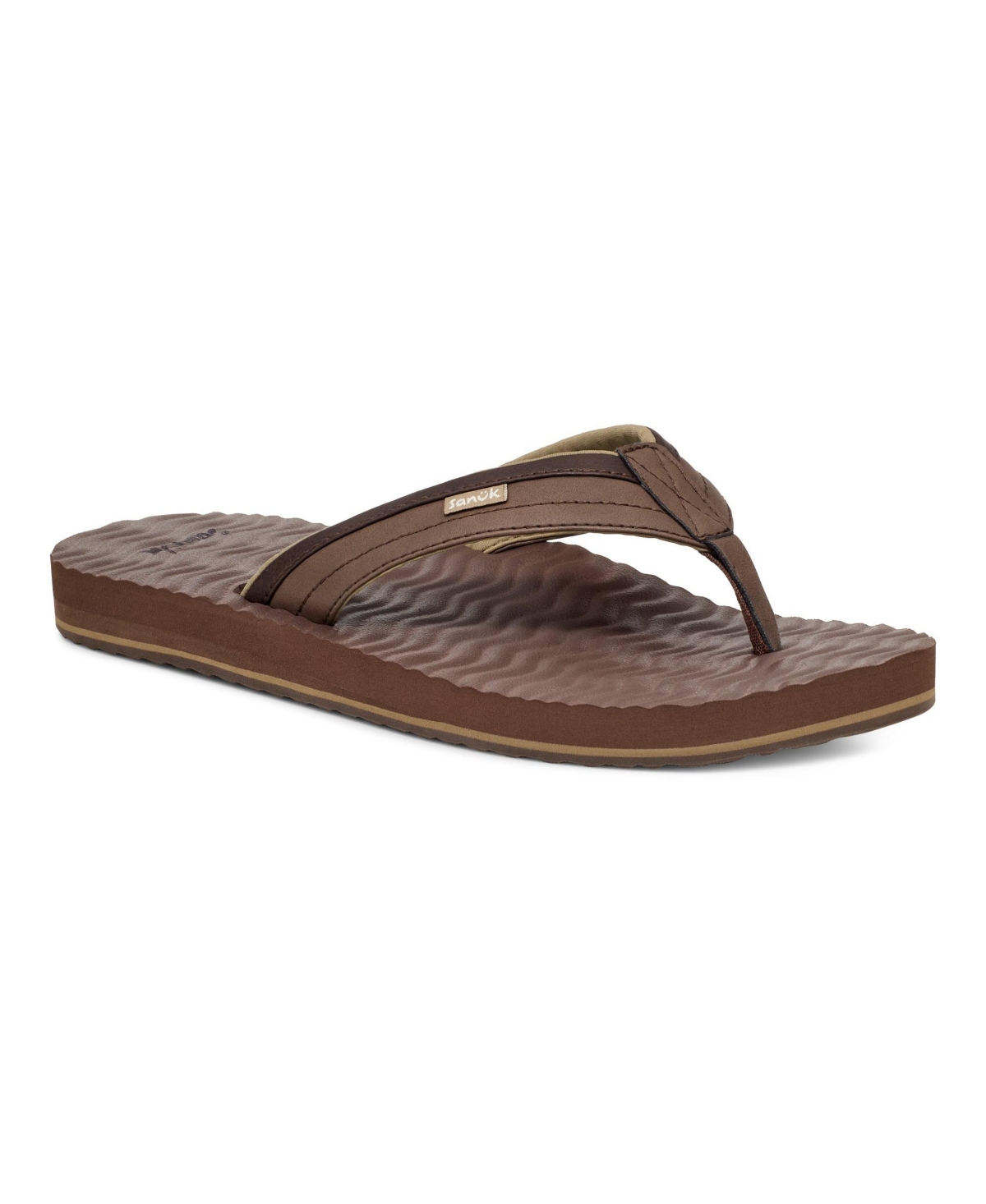 Click here for Sanuk Mens Ziggy Plush Sandals - Brown prices