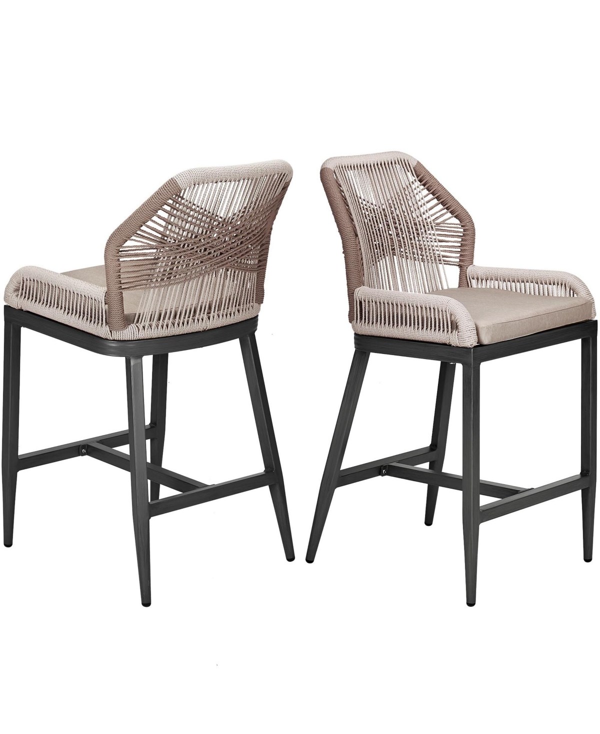 Click here for gaomon Boho Rope and Rattan Counter Height Bar Sto... prices