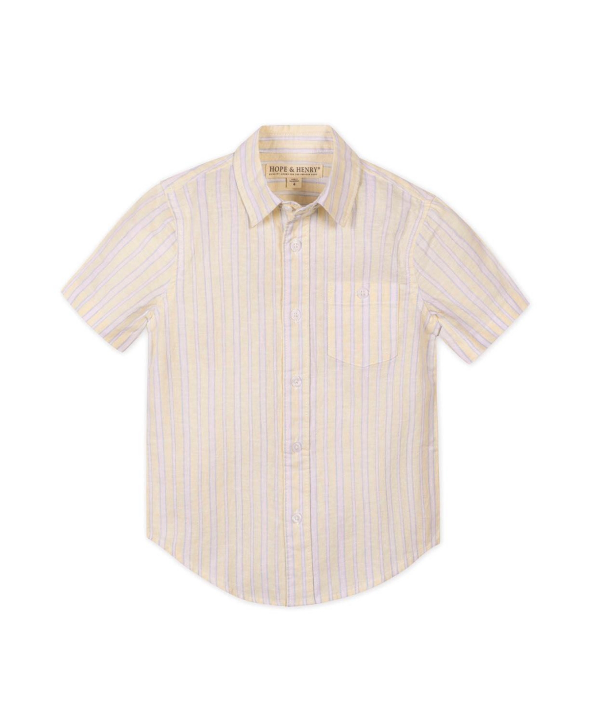 Click here for Hope & Henry Boys Linen Short Sleeve Shirt - Sunli... prices