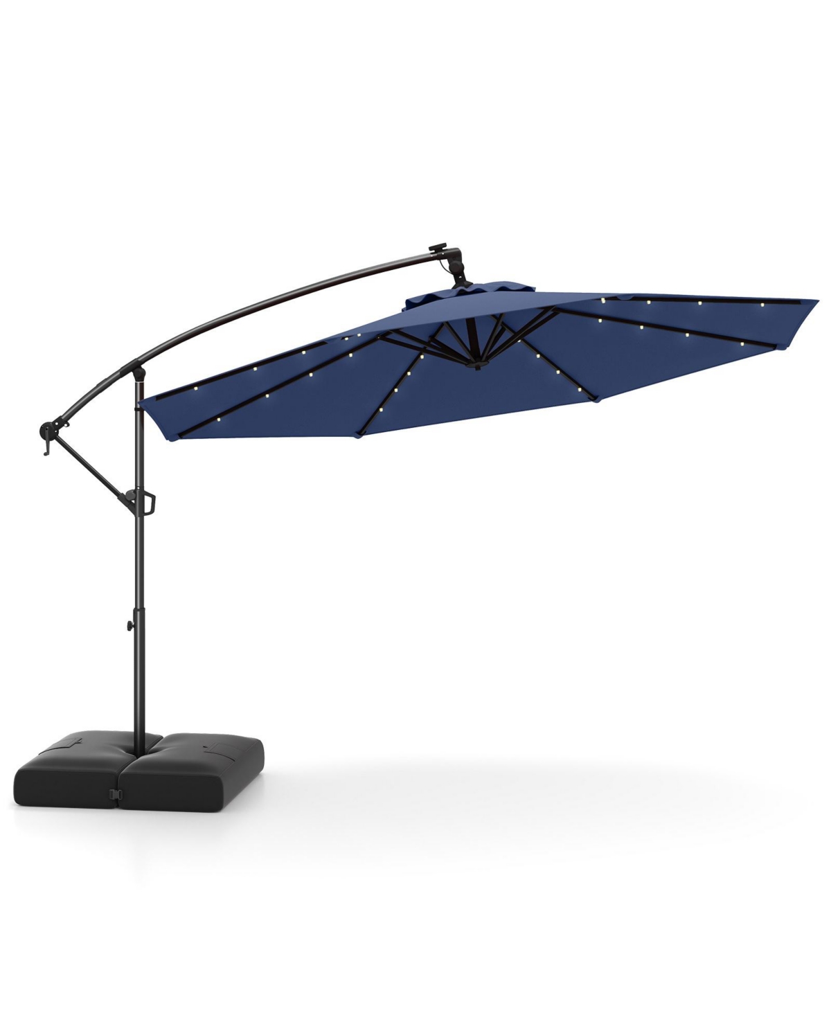 Click here for Gymax 10 Ft Solar Offset Hanging Umbrella Patio Ca... prices