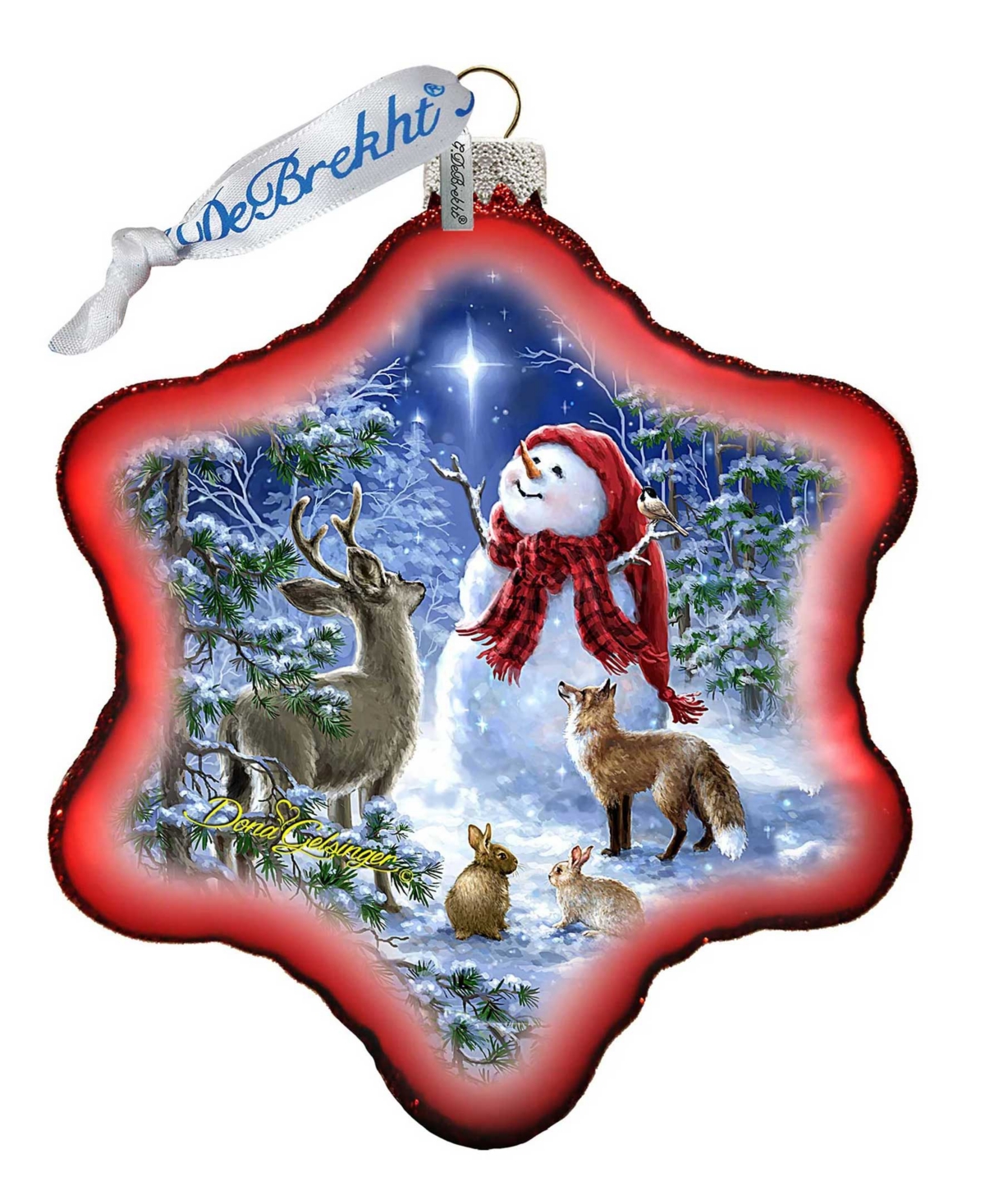 Click here for G.DeBrekht Heaven and Nature Snowman Glass Ornamen... prices