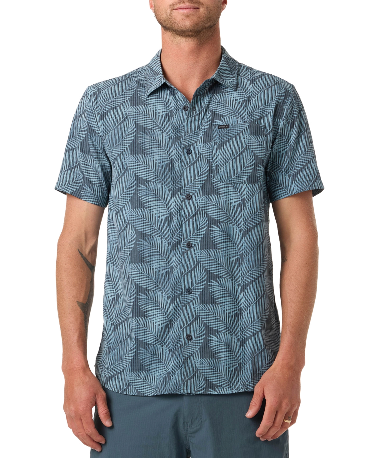 Click here for ONeill Mens Regular-Fit Tropical Print Shirt - Dar... prices