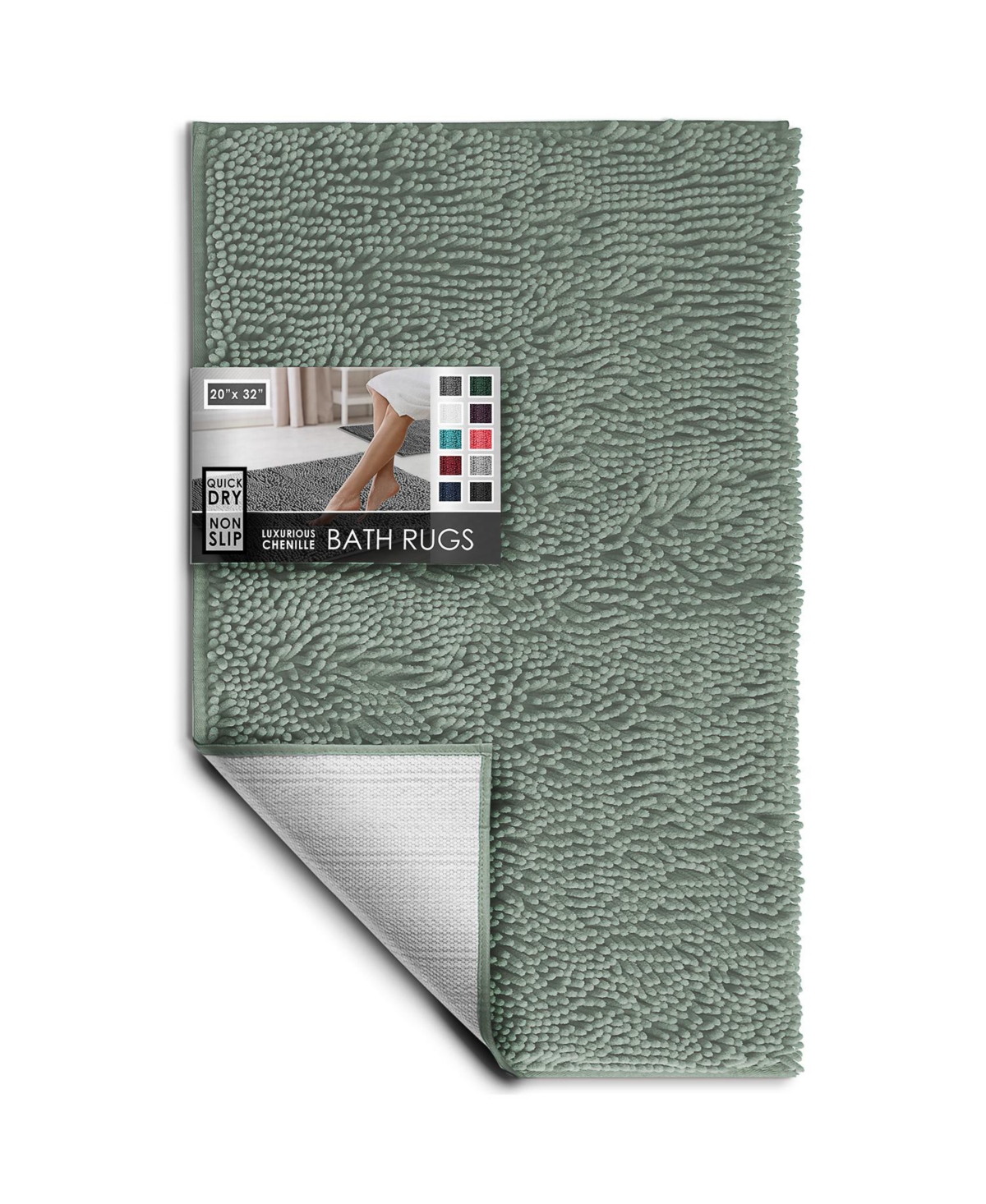 Click here for Ultra-Soft Chenille Bath Rug  Quick-Dry  Machine-W... prices