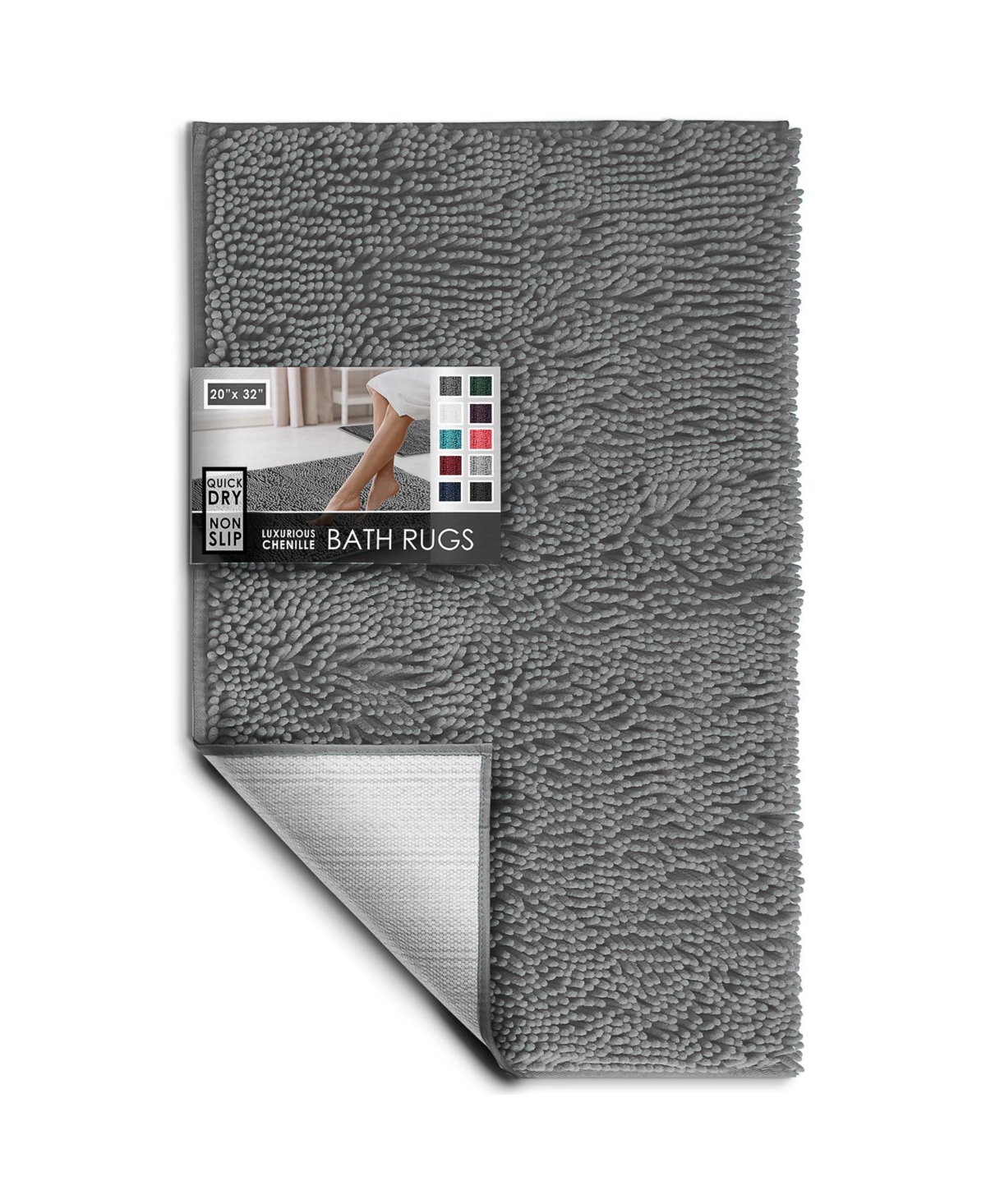 Click here for Ultra-Soft Chenille Bath Rug  Quick-Dry  Machine-W... prices