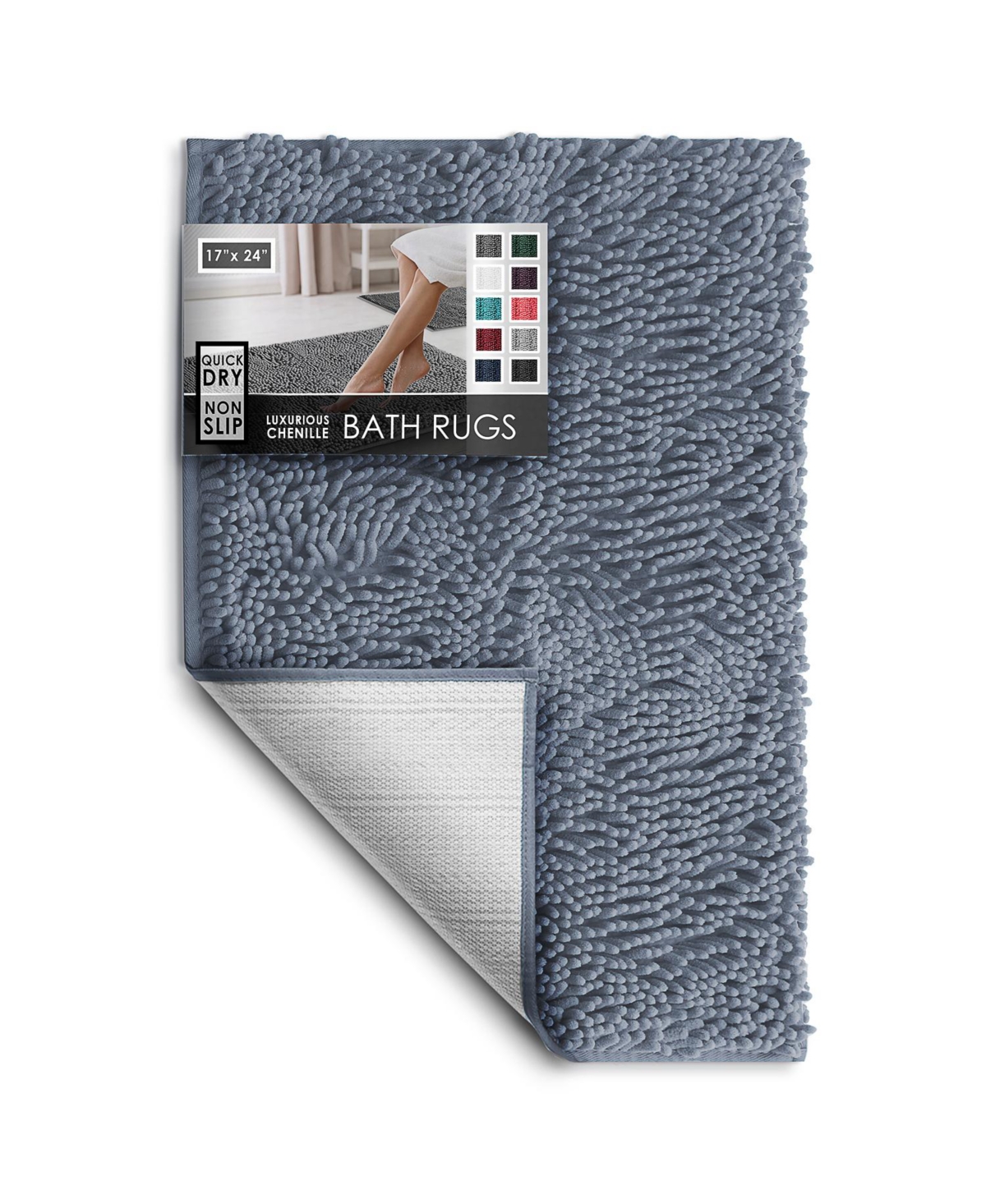 Click here for Ultra-Soft Chenille Bath Rug  Quick-Dry  Machine-W... prices