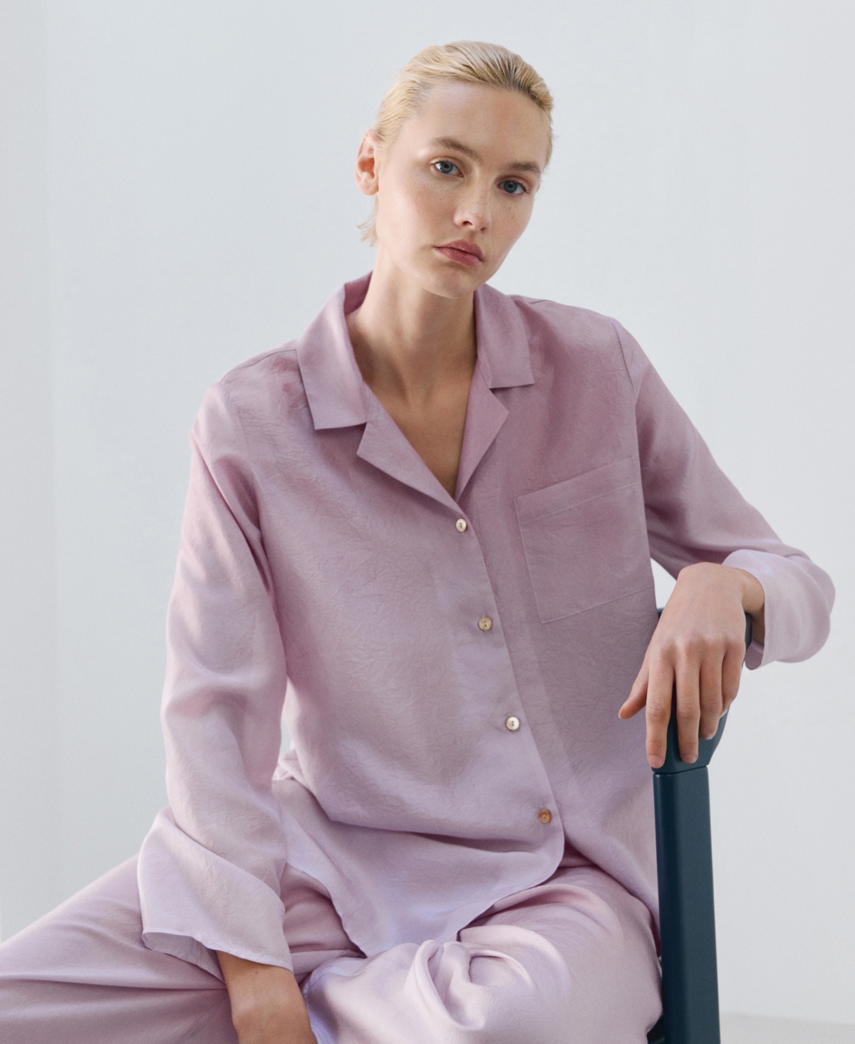 Click here for Mango Womens Ombre Silk Shirt - Lilac prices
