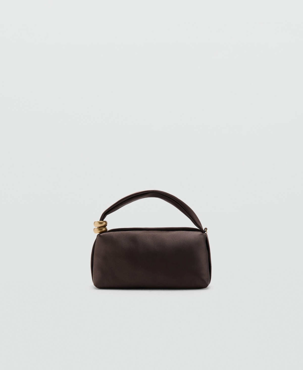 Click here for Mango Womens Metallic Detail Handbag - Chocolate prices