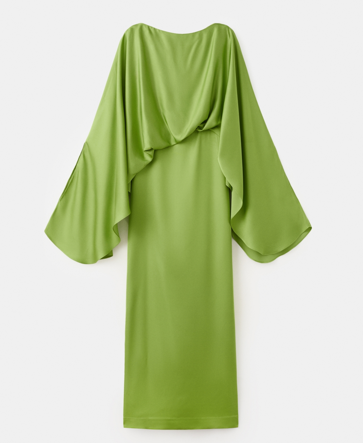 Click here for Mango Womens Puffed Sleeves Satin Dress - Green prices