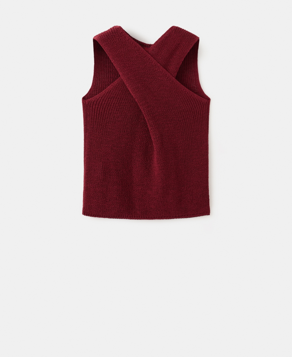 Click here for Mango Womens Knitted Wrap Top - Maroon prices