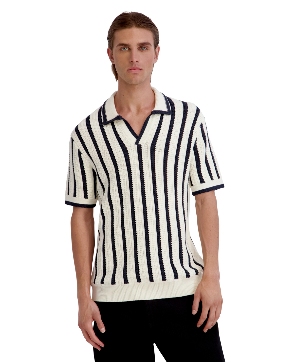 Click here for Karl Lagerfeld Paris Mens Open Weave Stripe Johnny... prices