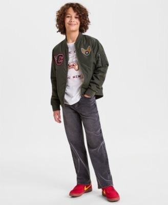 Click here for Epic Threads Boys 5 20 Bomber Jacket Game Over Tee... prices