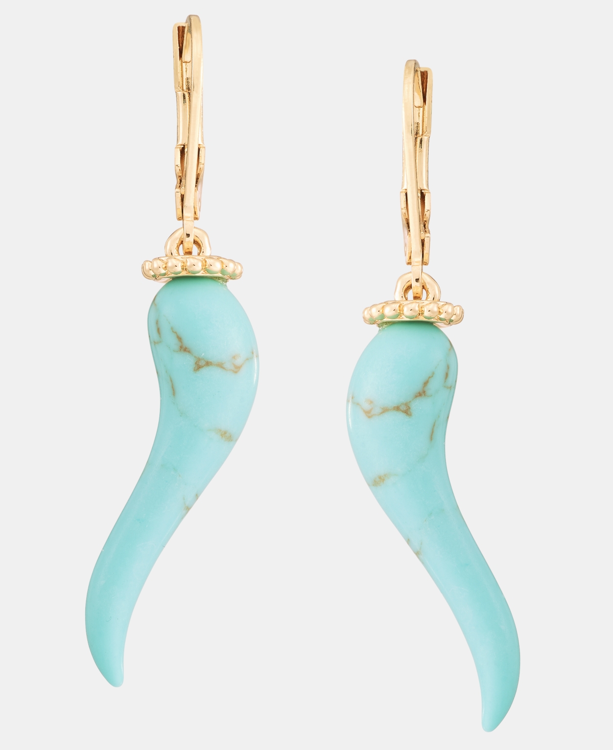 Click here for lonna & lilly Horn Drop Earrings - Turq prices