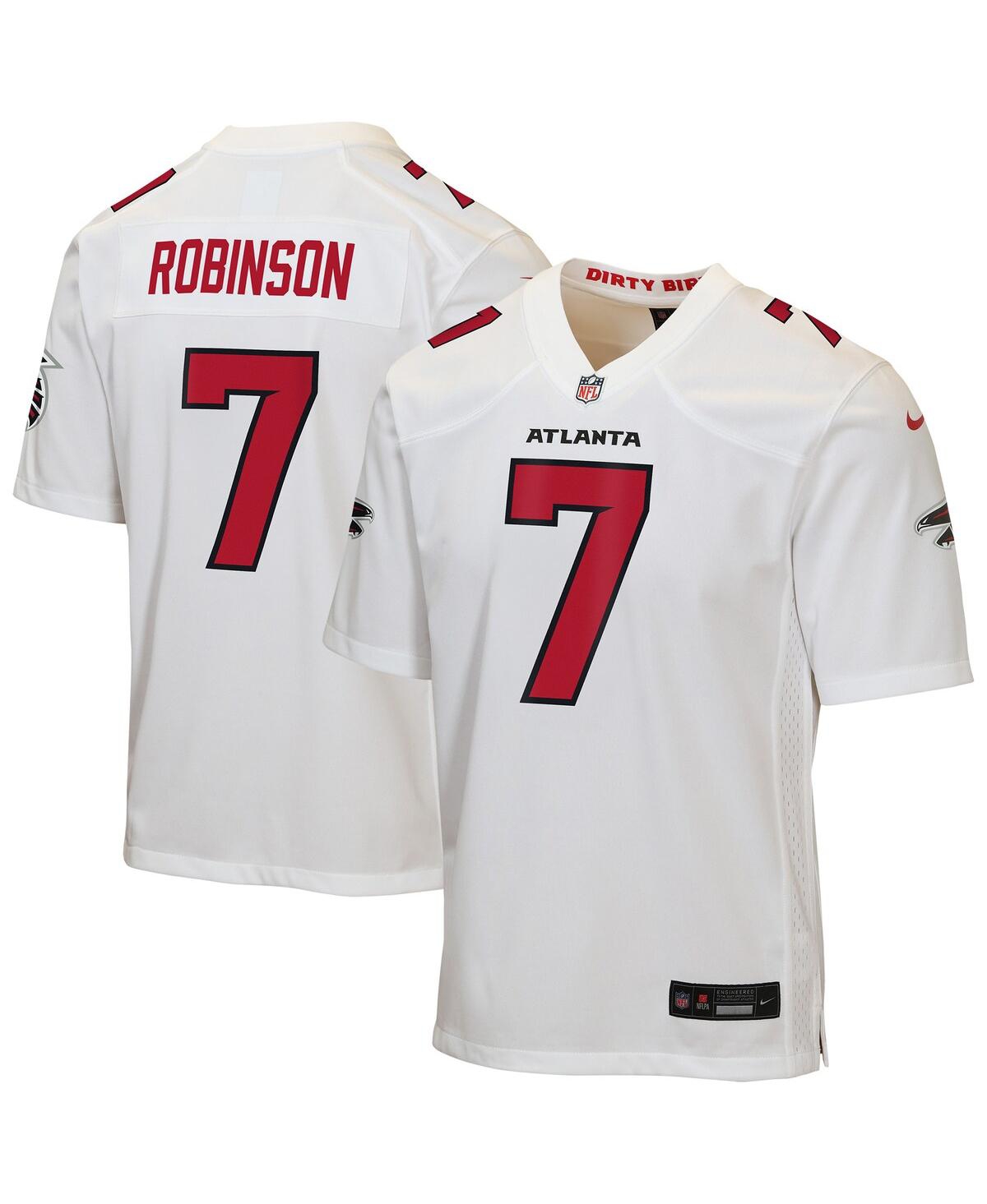 Click here for Nike Big Boys and Girls Bijan Robinson White Atlan... prices