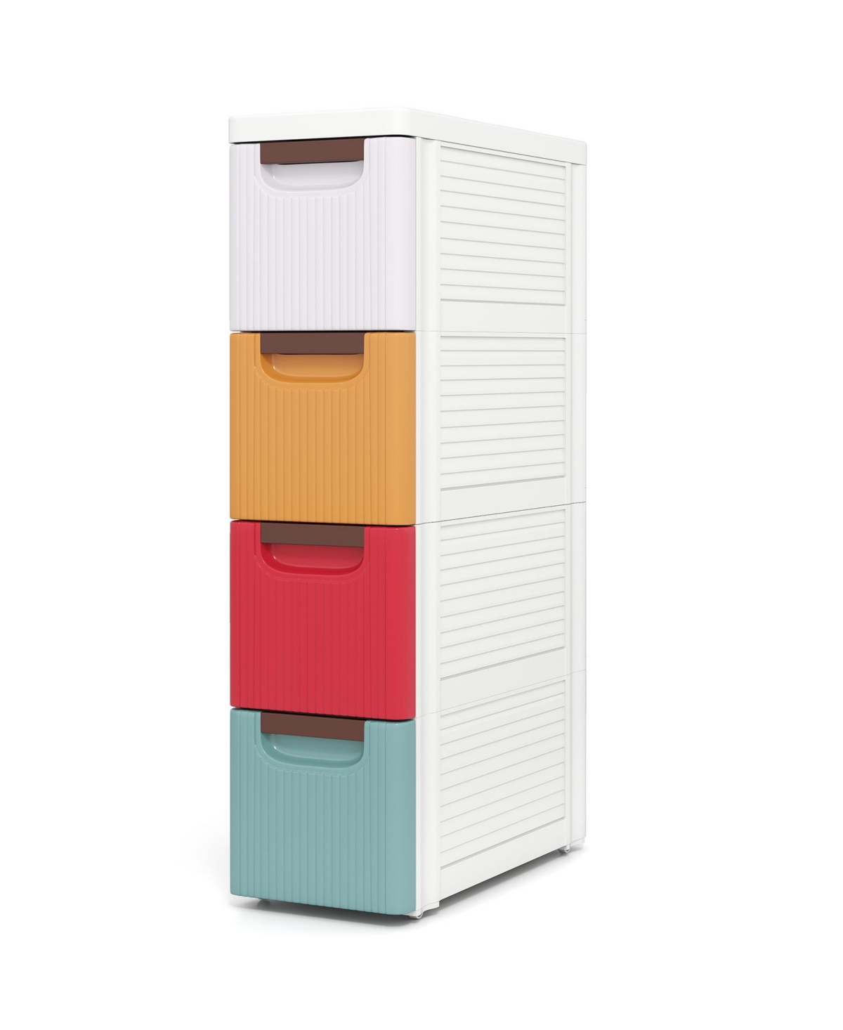 Click here for Sugift 4-Drawer Slim Rolling Storage Cart with Bui... prices