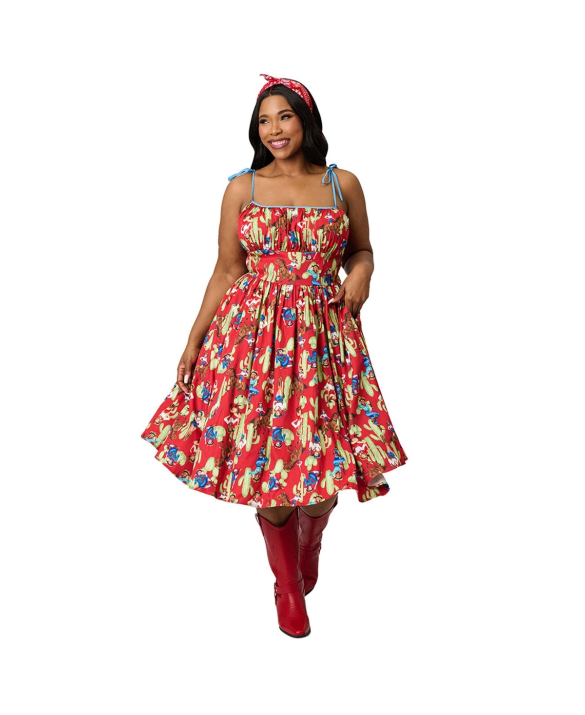 Click here for Unique Vintage Plus Size 1950s Cotton Swing Dress... prices