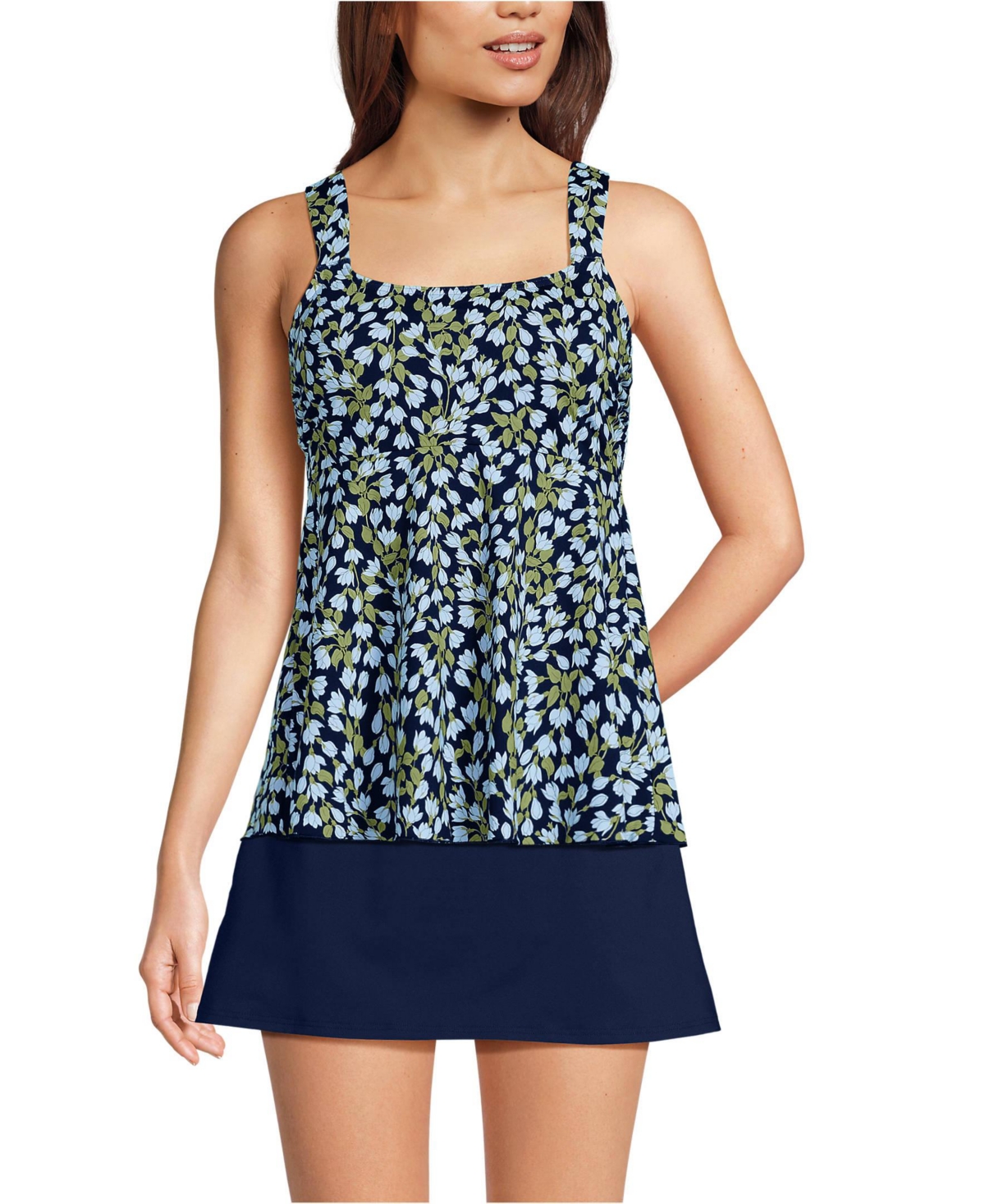 Click here for Lands End Womens Adjustable Scoop Neck Flutter Tan... prices