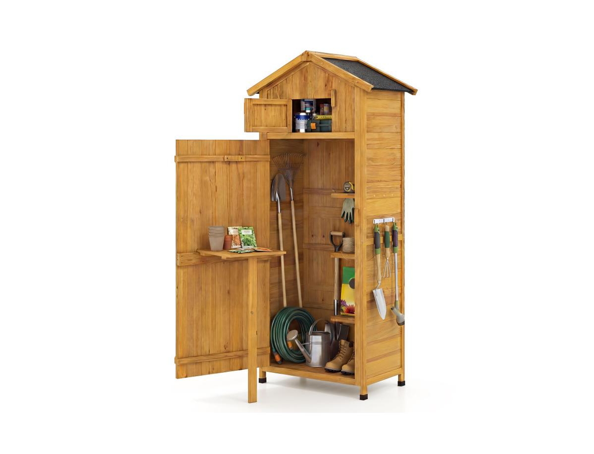 Click here for sumyeg 70 Inch Tall Garden Tool Storage Cabinet wi... prices