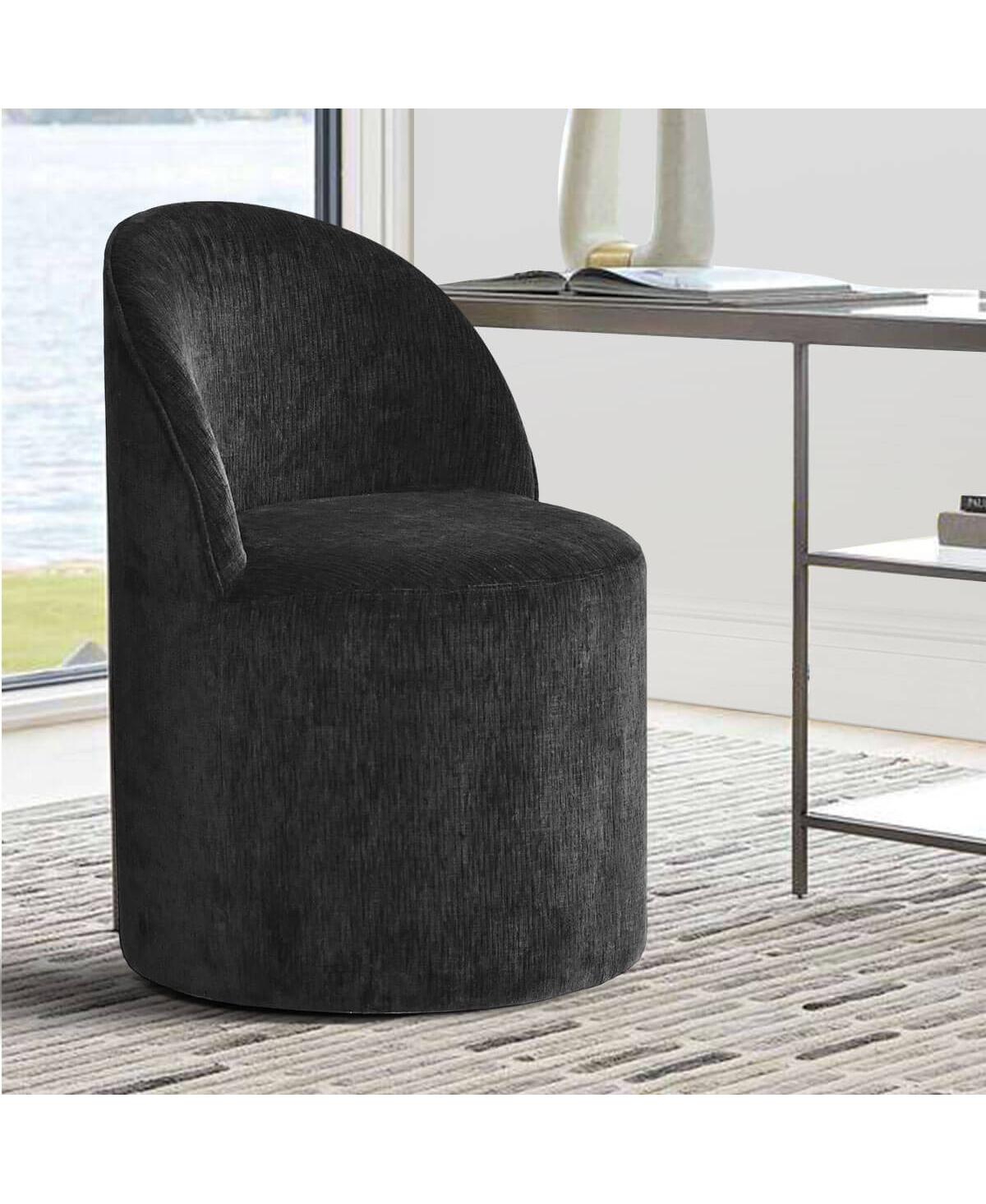 Click here for Maison Boucle Chenille Swivel Office Chair with Ca... prices